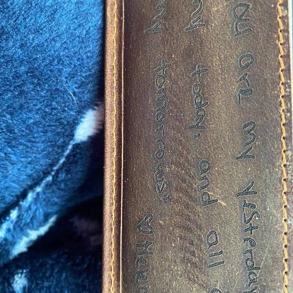 Handwriting Men's Wallet, Engraved Memorial Signature Wallet, Groomsmen ...