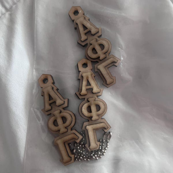 V5 - Double Stacked Block Wooden Greek Alphabet Letter Word for ...