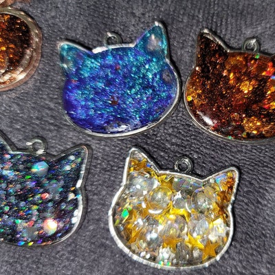 Cat Pendant Shiny Silver Open Back Bezel Charm Large 26mm X 29mm 4 ...