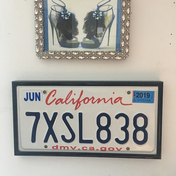 Black License Plate Wall Display Frames, All Aluminum Frame With ...