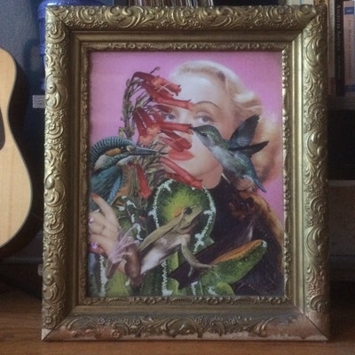 Pin Up, Hand Cut Collage Art Print by Localhotelparking - Etsy