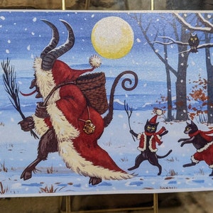 Witch's Story 4x6 Halloween Witch Black Cat Ryta Print of | Etsy