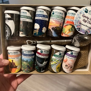10 Loose Leaf Tea Gift Box Organic Tea Gift Box, Tea Sampler Set, Care ...