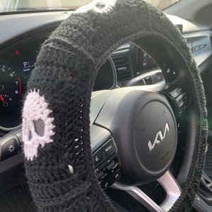 Black Glow-in-the-dark Skull Steering Wheel Cover custom - Etsy