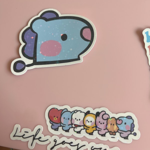 BTS LY E Flower White Opal Holographic Decal BTS Stickerbtss Merch bts ...