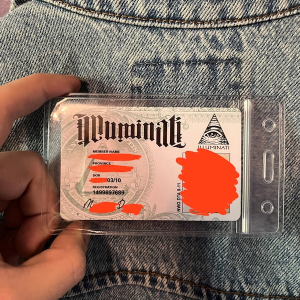 Illuminati Official Membership Id Card With Your Name on It - Etsy Canada
