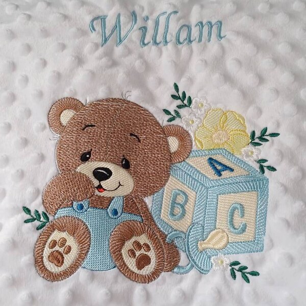 Cute BEAR Embroidery Design, Baby Boy Bear Machine Embroidery Design ...
