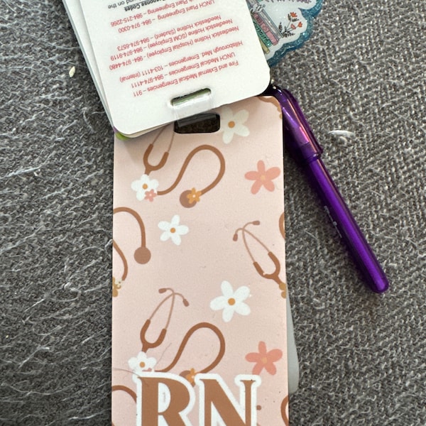 Mental Health Badge Buddy, Floral Badge Backer, RN Badge, Badge Buddy ...