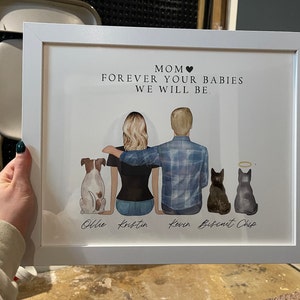 Personalized Wall Art, Mom Gift From Daughter, Custom Mother Son Print ...