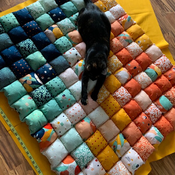 Easy Quilt Kit, Beginner Quilt Kit, Gender Neutral Quilt Kit, DIY Quilted Baby Blanket, Baby ...