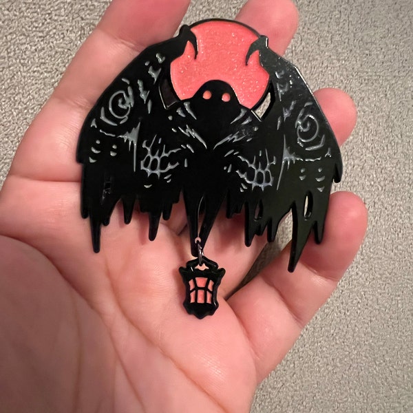 Mothman (glow in the Dark) Cryptid Enamel Pin - Etsy