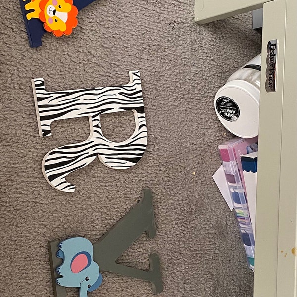 Jungle Theme Hand Painted Letters - Etsy