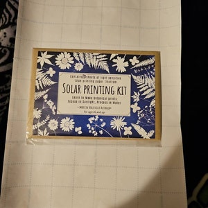 DIY Solar Printing Kit , Craft Kit , Cyanotype , Kit , Solar Printing ...