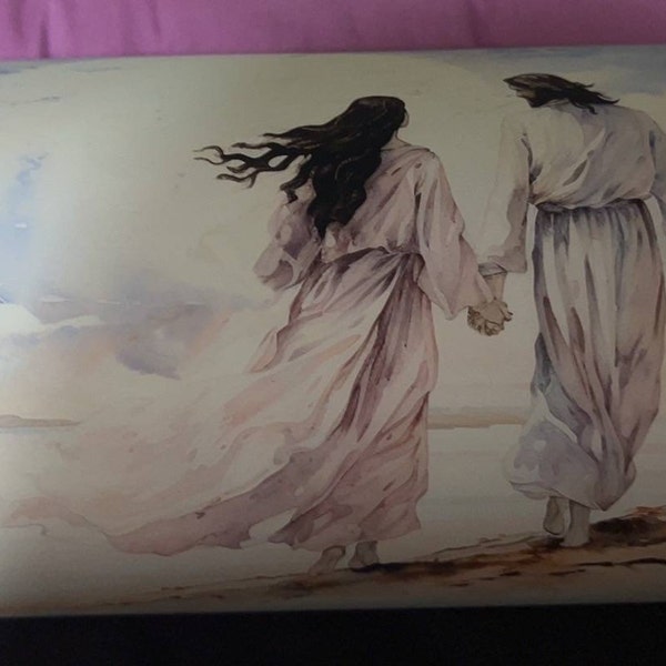 Christ With Flock of Sheep Matte Print Christ the Shepard Oil Painting ...