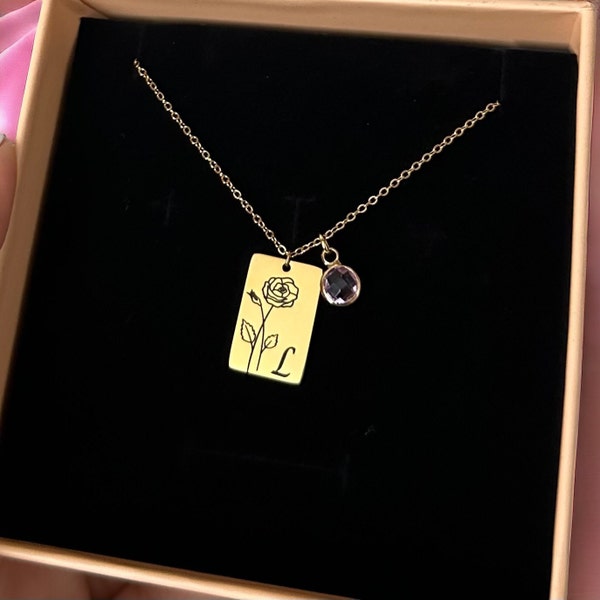 Personalized Family Necklace for Grandma, Tree Generation Birthstone ...