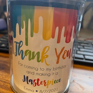 Paint Bucket Label Art Party PRINTED - Etsy