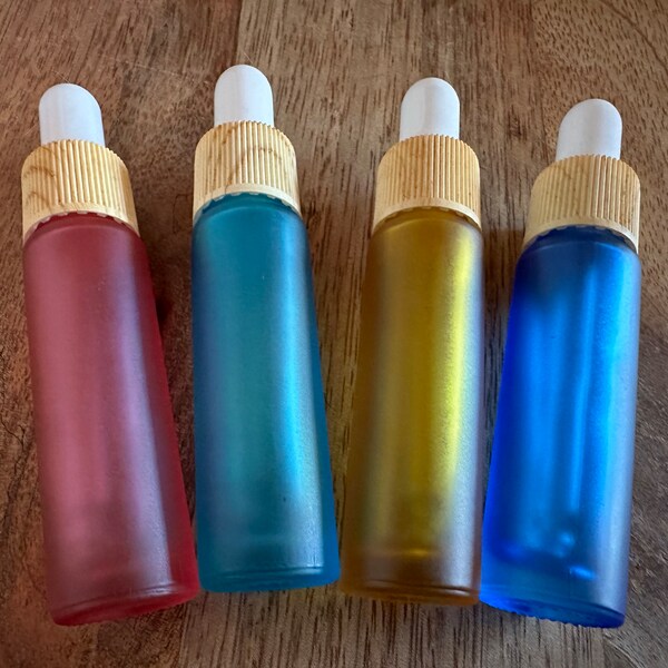 Set of 4 Glass Mini Dropper Bottles | Superior Quality 2ml Glass Bottle ...