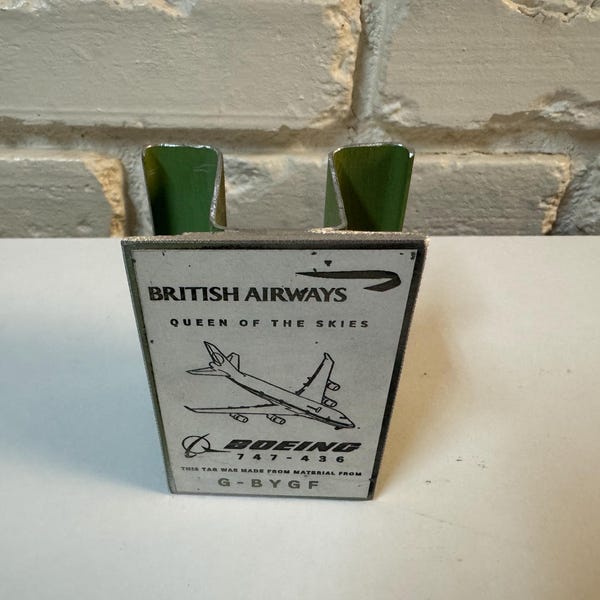 KLM Royal Dutch Airlines Boeing 747 PH-BFG Fuselage Cut Luggage Tag ...