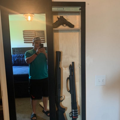 MIRROR SAFE Hidden Storage Mirror, In-wall Gun Safe, Concealment ...