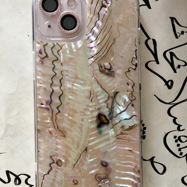 Abalone Shell Phone Case Iridescent Cover for iPhone 16 15 14 13 12 11 Pro Max /16pro/16promax ...