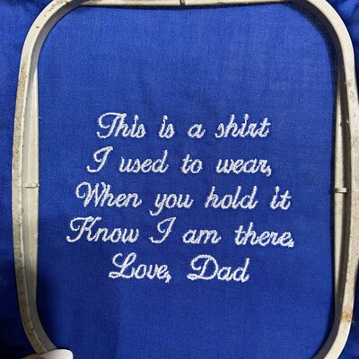 Memorial Embroidery Design, Memory Dad Embroidery Design, Pillow ...