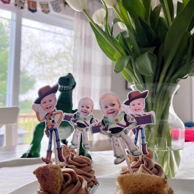 Toy Story Custom Face Cupcake Toppers, Toy Story Character, Custom Face ...