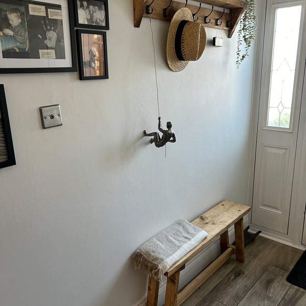 Rustic Reclaimed Wooden Bench/hall Bench/trestle Bench/farmhouse Bench ...