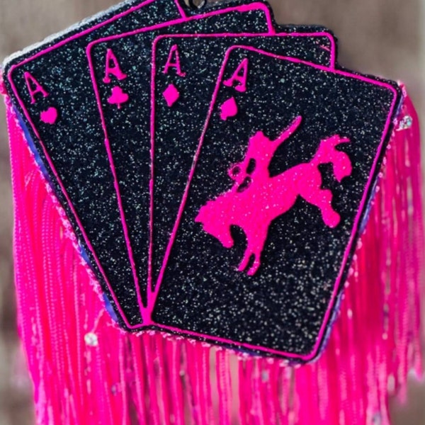 Fringe Playing Card Freshie, Fringe Freshie, Scented Car Freshie, Gift ...