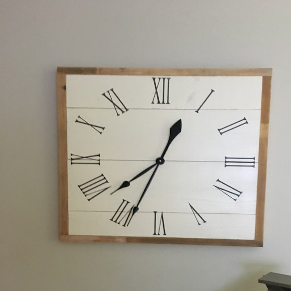Square Clock. Kitchen Clock. Upcycled Recycled Repurposed. Square Wall ...