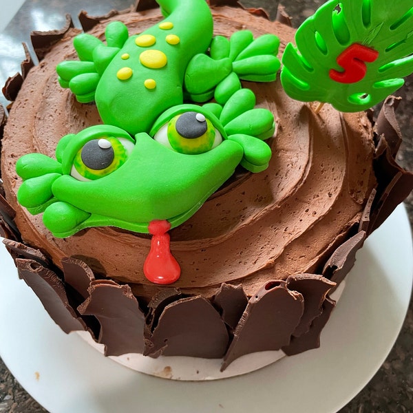 Fondant Gecko, Lizard, Reptile Cake Topper - Etsy Australia