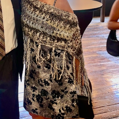 KNITTING PATTERN PDF Only Beginner 3 Button Rustic Scarf, Shoulder Wrap ...