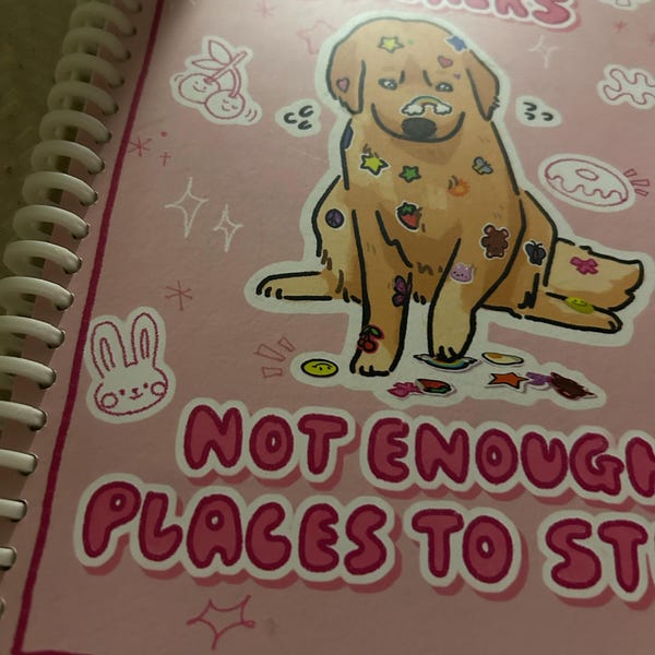 Sticker Hoarder Dog Reusable Sticker Book - Etsy