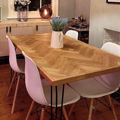 Solid Oak Floating Table Tensegrity - Etsy