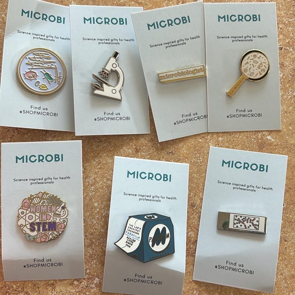 Women in STEM Enamel Pin / Microbiology / Science Gift / Scientist ...
