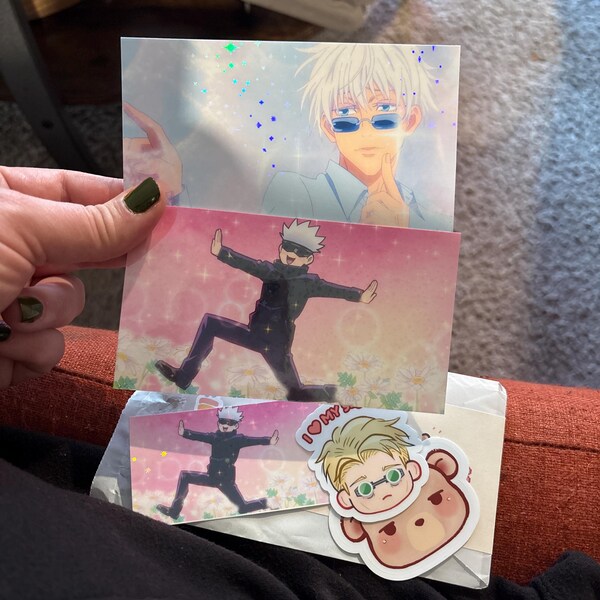 Gojo Funny Stickers HOLOGRAPHIC Set - Anime Meme, JJK, Sorcerer, Satoru ...