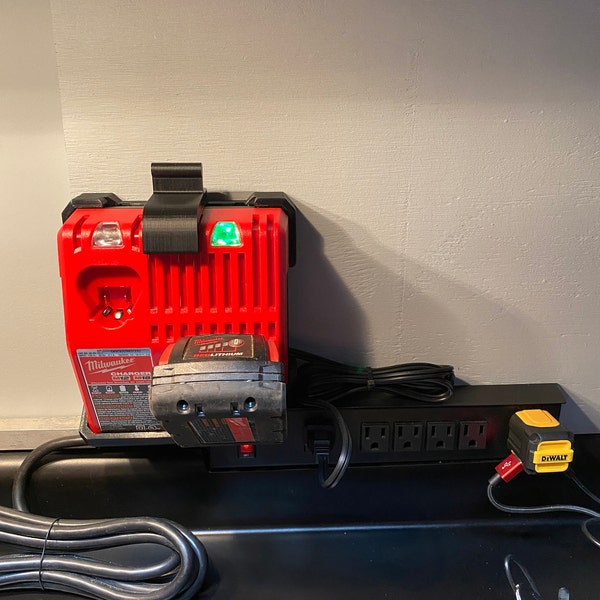 Wall Mount for Milwaukee M12 & M18 Charger 48-59-1812, 48-59-1808, 48 ...