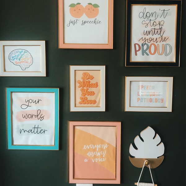 Just Speechie, Speech Therapy Printable Wall Art, Speech Office Decor ...