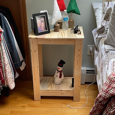 Unfinished End Table, Wood Table, Wood End Table, Side Table Farmhouse ...