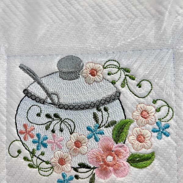 Teapot & Fruits Machine Embroidery Design, Flower Teapot Machine ...