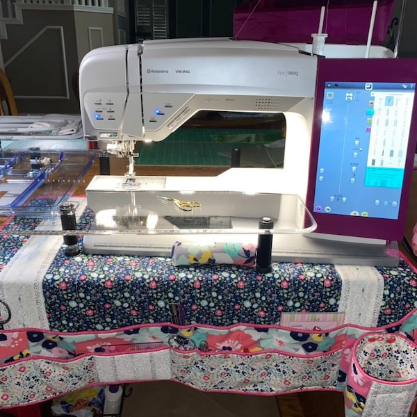 Quilted Sewing Machine Mat & Notions Caddy Digital PDF Sewing Pattern ...