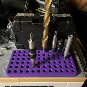 Wall Mounted Drill Bit Organizer 60 Slots Hex Bits Holder Storage for ...