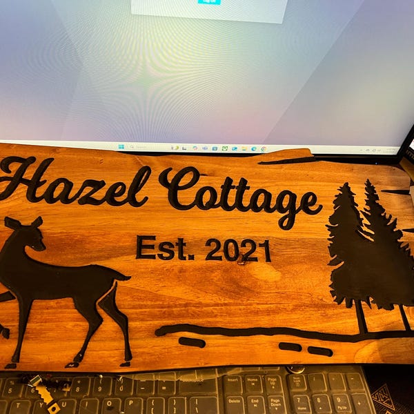 Custom Rustic Cottage Sign Custom Engraved Lakehouse Sign Outdoor ...