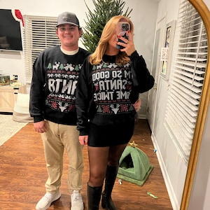 Funny Couples Ugly Christmas Sweater, Couples Matching Ugly Christmas ...