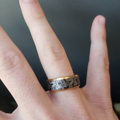 Engraved Black Tungsten Dragon Wedding Band Ring, Traditional Dragon ...