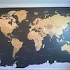 World Map Wallpaper / Cream Color Wallpaper / Dark Wallpaper / Peel ...