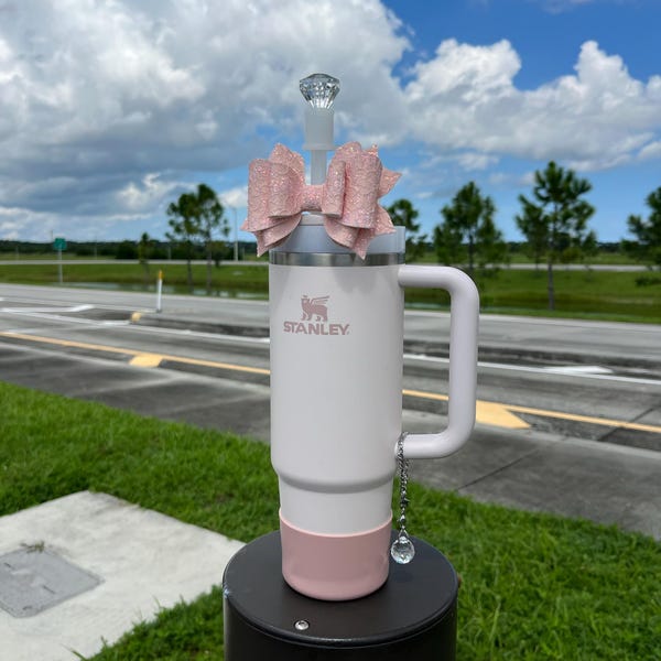Pink Cow Straw Topper, Straw Topper for Stanley Cup, Bow Straw Topper ...
