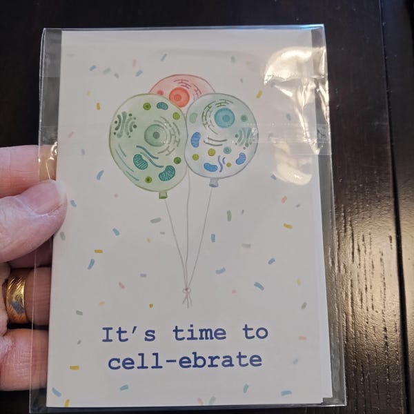 Card // Time to Cell-ebrate, Celebration Celebrate Science Joke ...