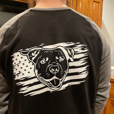 Pitbull With Flag Svg, American Pit Bull Svg, Pitbull Clipart, Pitbull ...