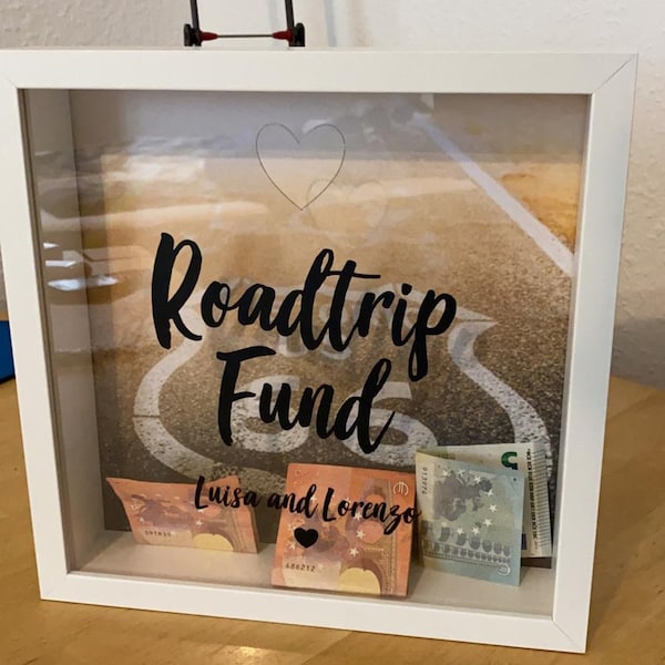 Custom Adventure Travel Fund // Personalised // Custom Savings Frame ...