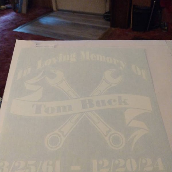 Mechanic Memorial Decal - Etsy